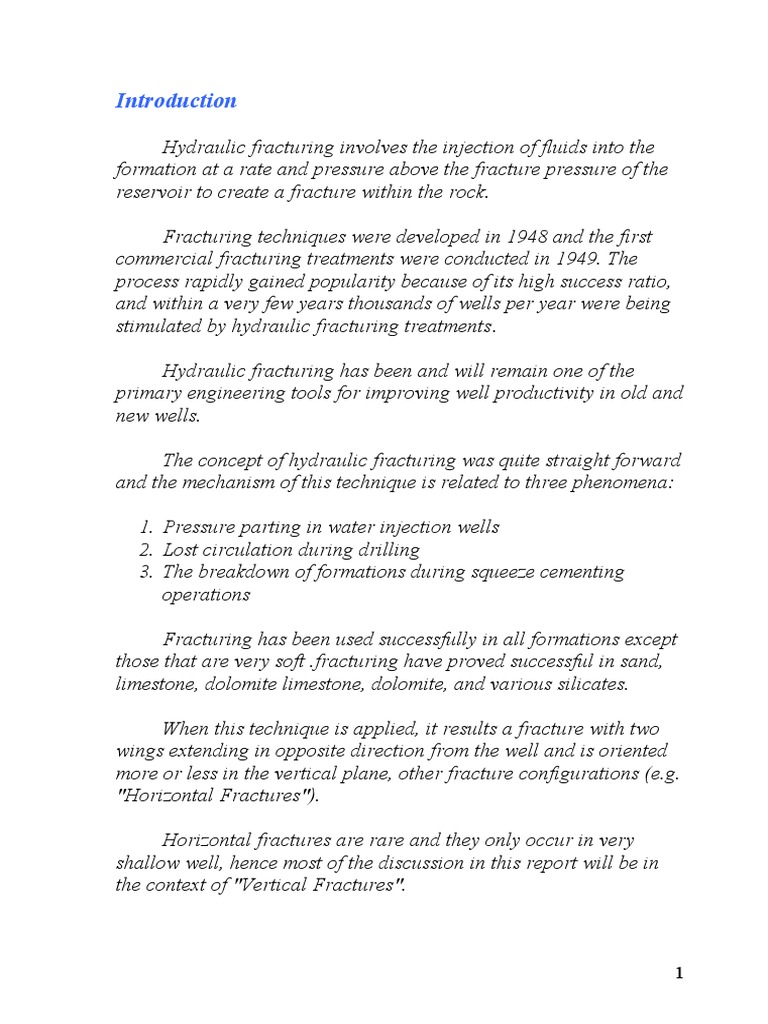 Hydraulic Fracturing 1 | PDF | Hydraulic Fracturing | Petroleum Reservoir