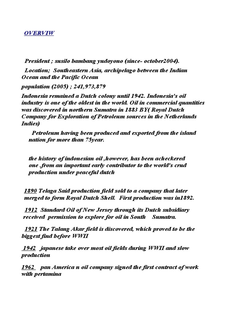 Indonesia Oil and Gas Industry Overview | PDF | Indonesia | Petroleum