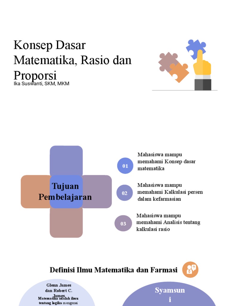 Pertemuan 1 Konsep Dasar, Rasio, Persentase | PDF