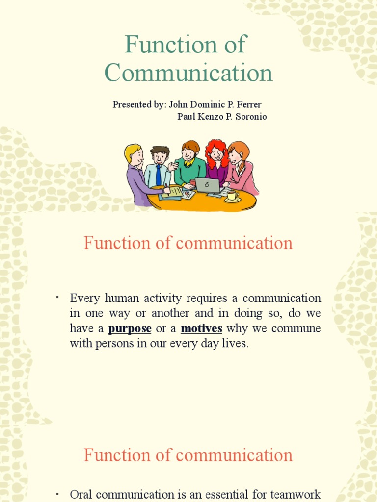 Function of Communication 2 | PDF | Nonverbal Communication | Communication