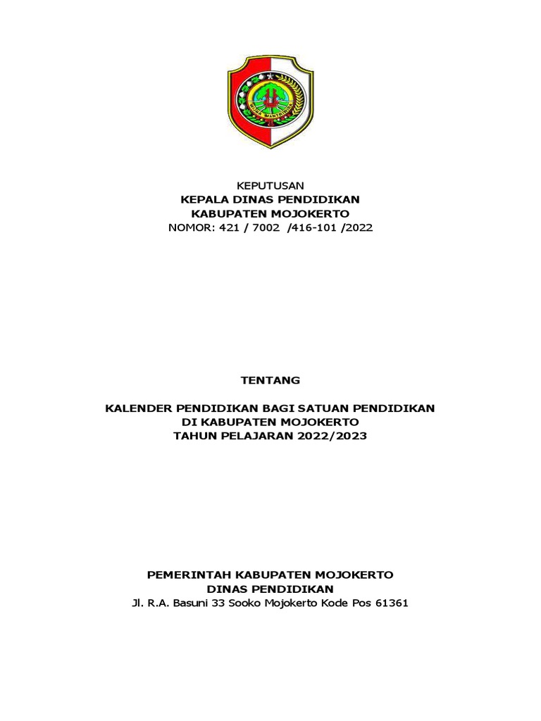 Kalender Pendidikan | PDF
