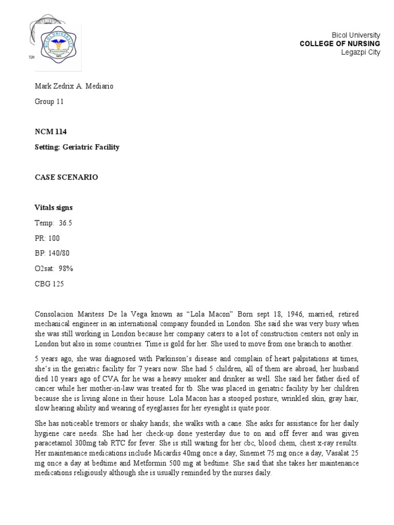 Geriatric Assessment | PDF | Geriatrics | Medical Specialties