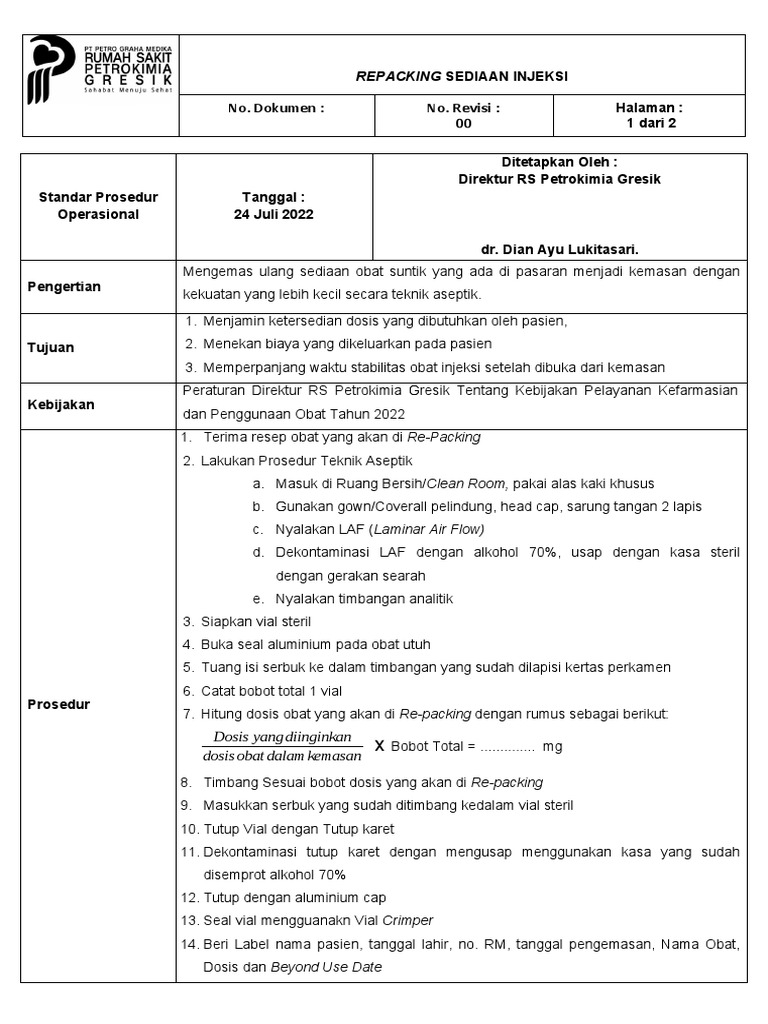 Spo Sistem Unit Dose Dispensing | PDF | Sains & Matematika