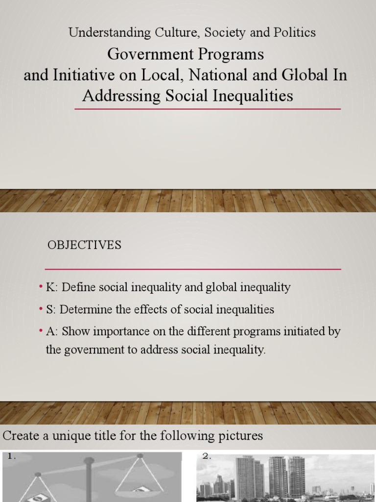 Understanding Culture, Society and Politics - Government Programs | PDF ...