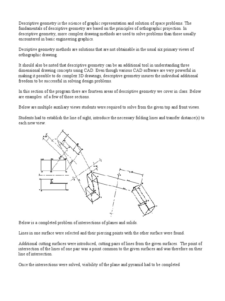 Descriptive Geo Notes | PDF | Geometry | Mathematics