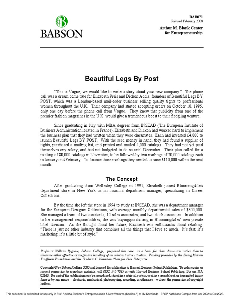 Beautiful Legs by Post | PDF | Mail Order | Retail