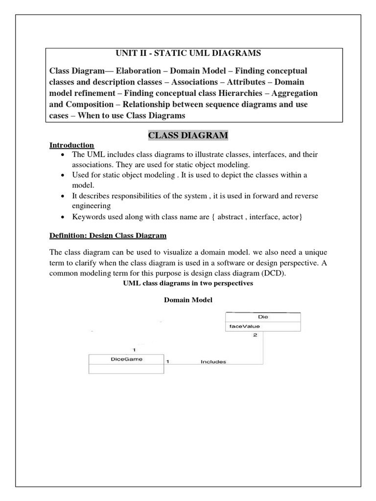 Ooad Unit 2 Pdf Class Computer Programming Conceptual Model 