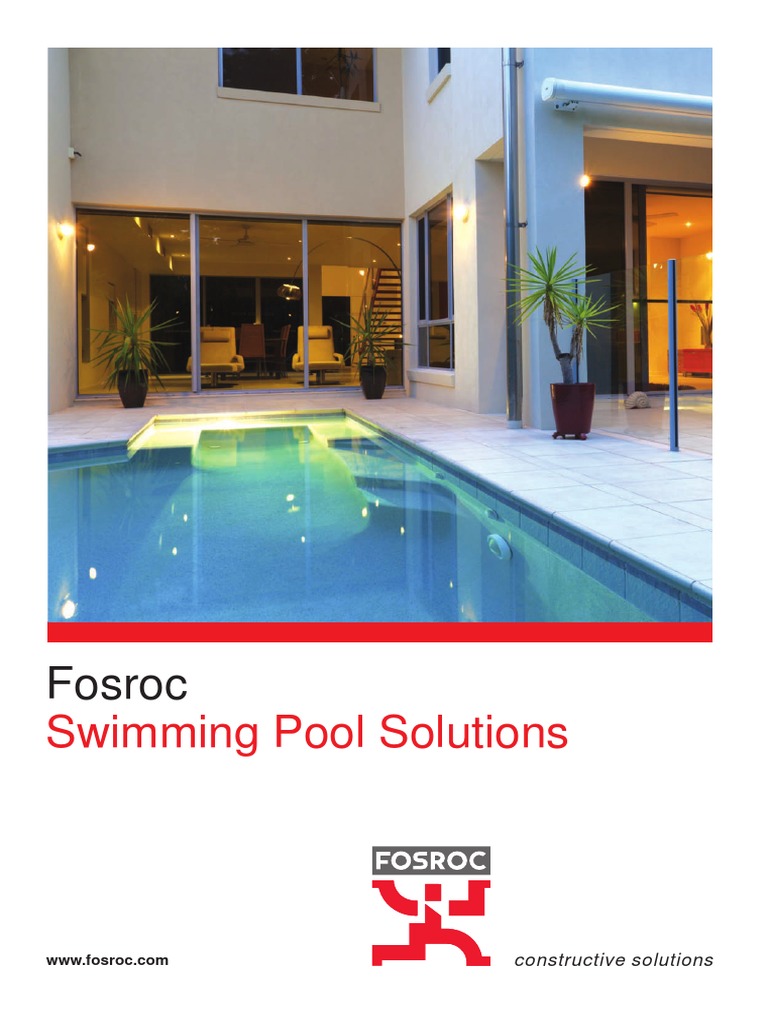 Fosroc Swimming Pool Solutions Guide | PDF | Concrete | Tile