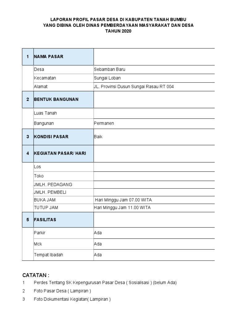 LAPORAN PASAR QUISOENER - Sah | PDF