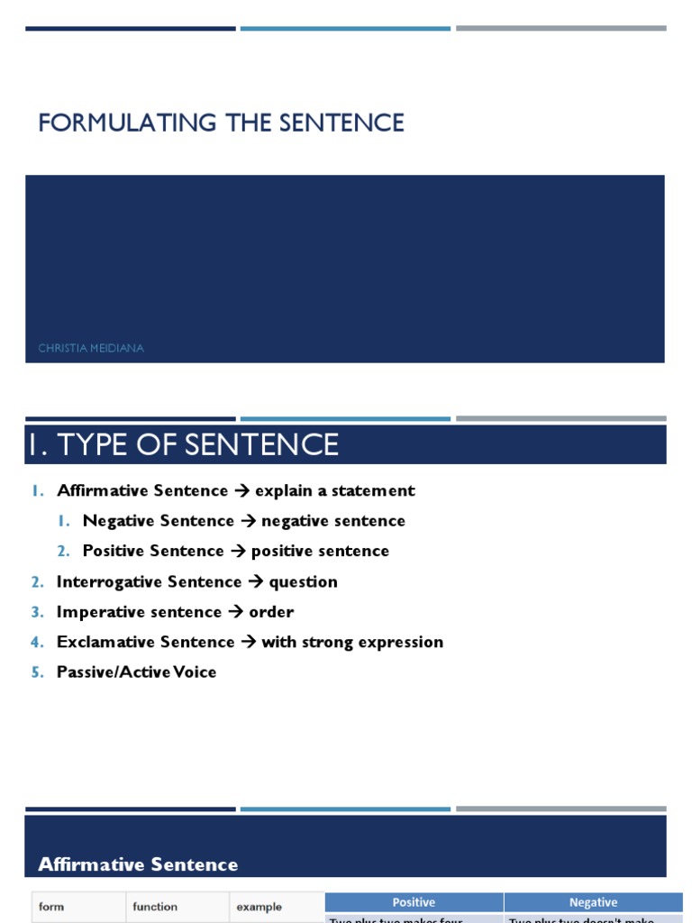 Formulating The Sentence | PDF | Adjective | Adverb