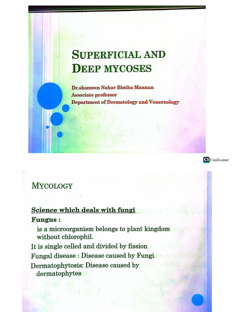 Dermatology - (Mycology - T.capitis) - Shamsunnahar Maam | PDF