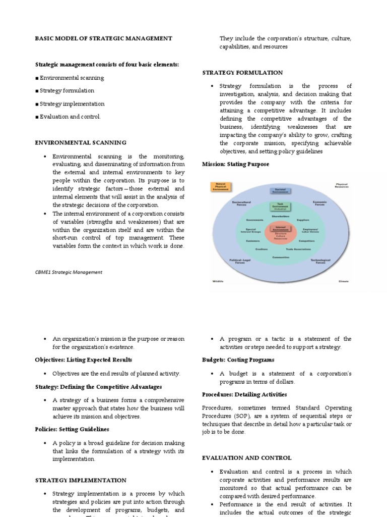 CBMEI 2nd Topic | PDF | Strategic Management | Policy