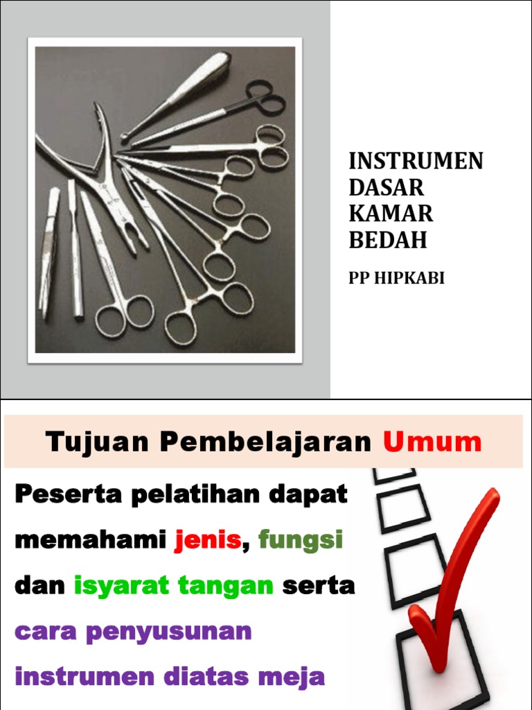 Instrumen Dasar Kamar Bedah | PDF | Griya & Taman