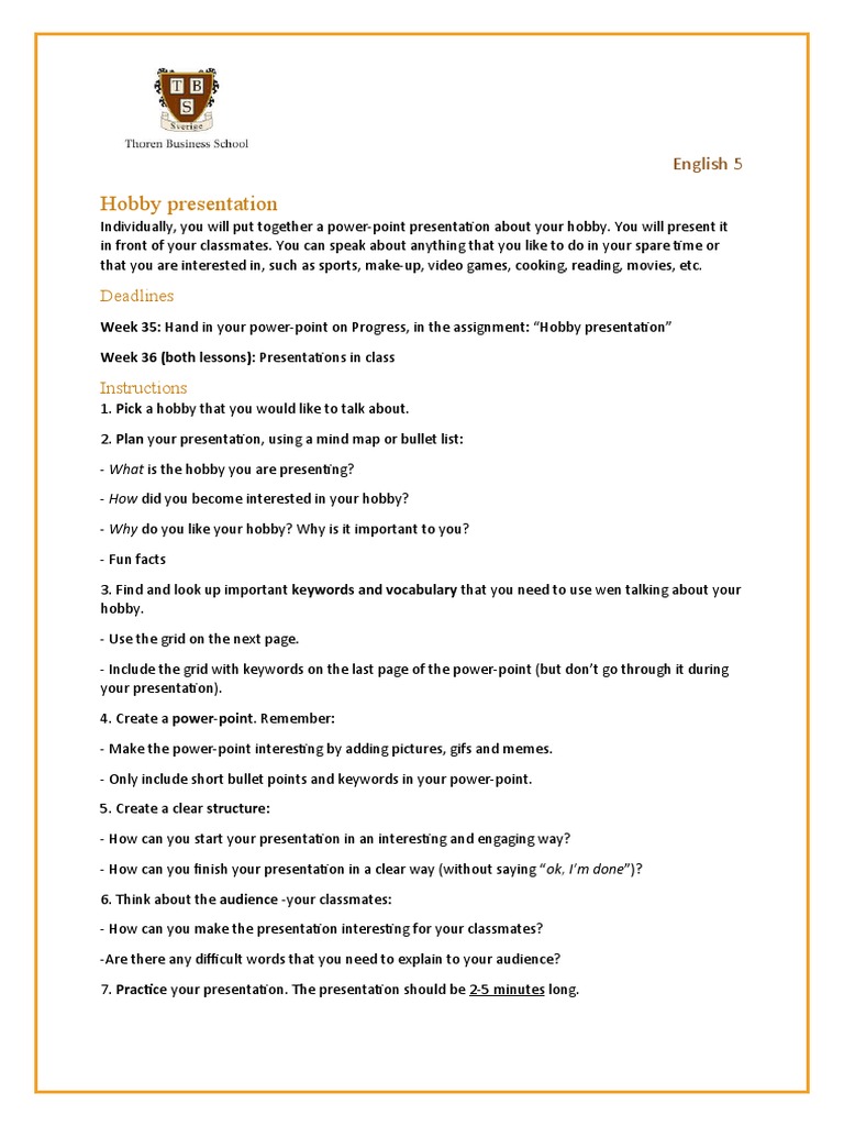 Hobby Presentation I | PDF | Microsoft Power Point | Cats