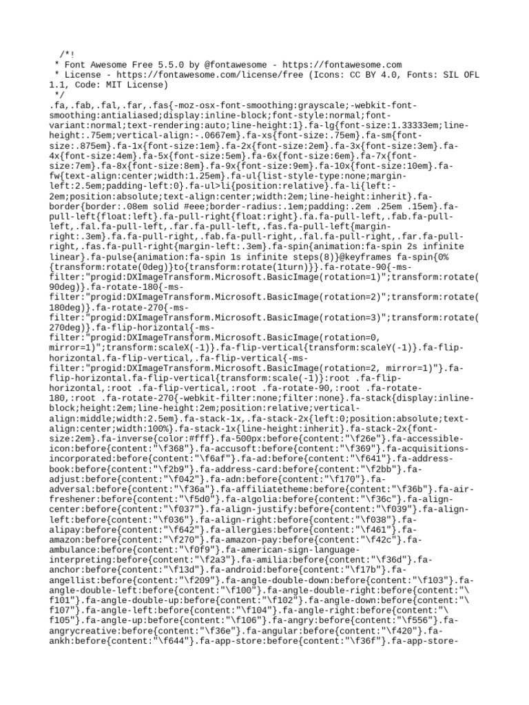 Documentation on Font Awesome icon font library CSS classes and usage | PDF