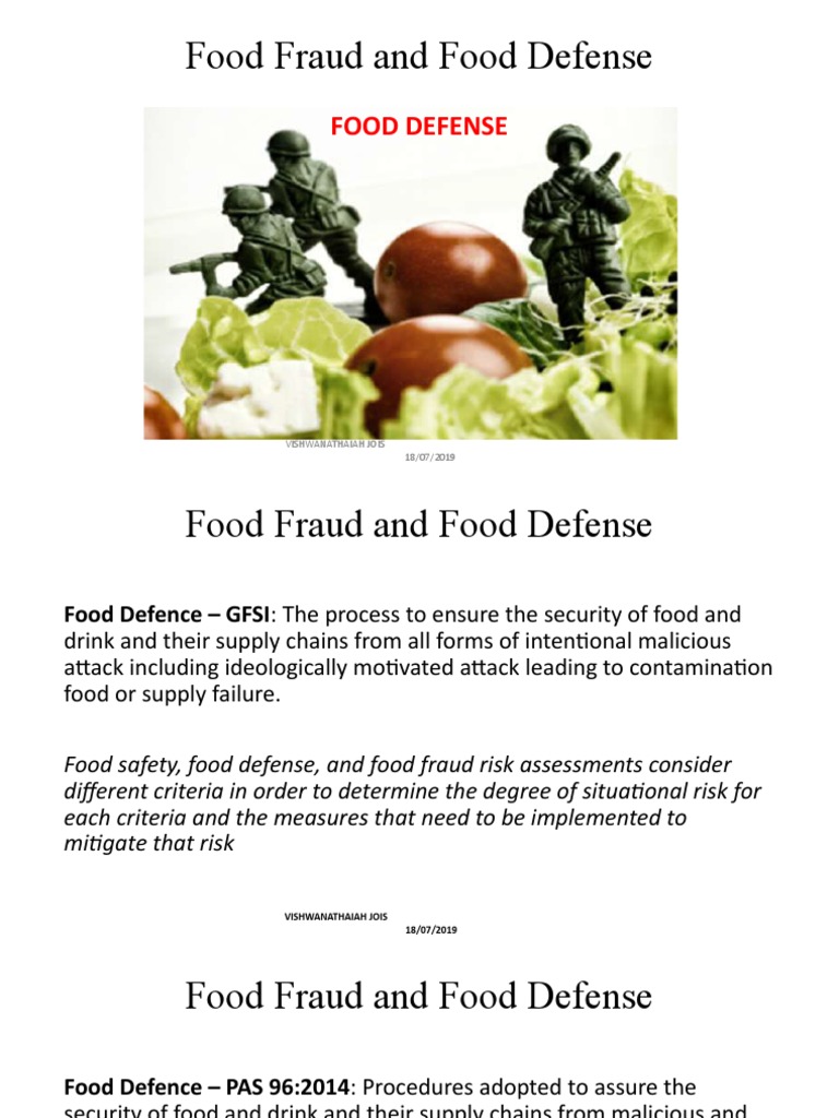 Food Fraud and Defense Overview | PDF | Foods | Food Industry
