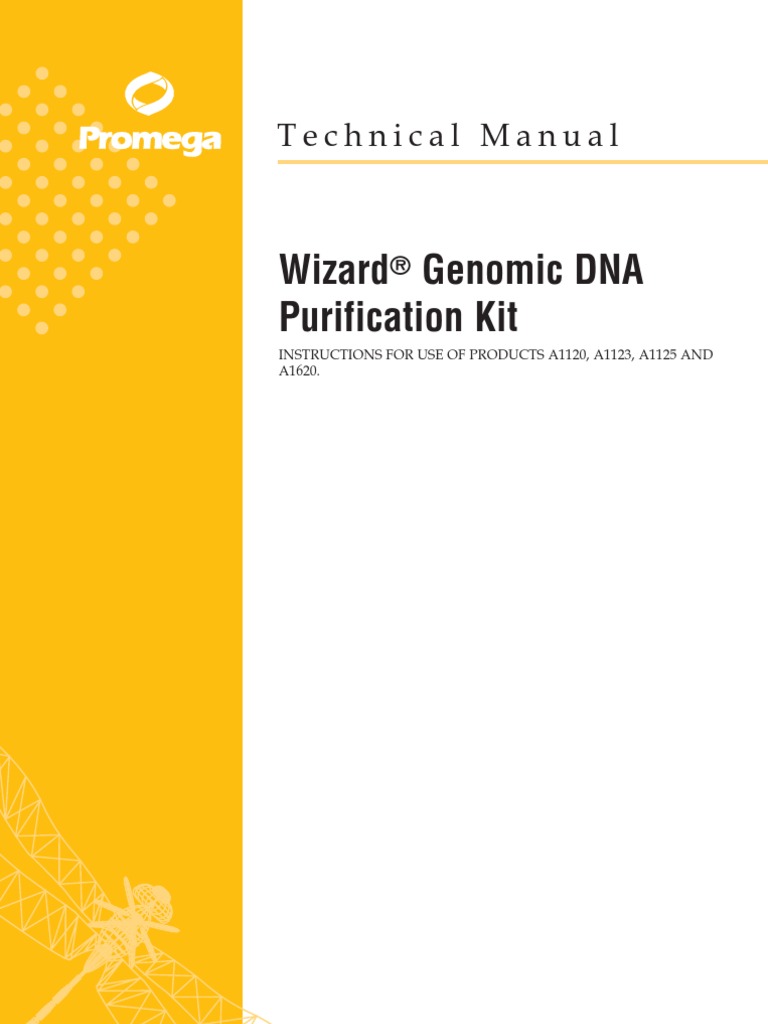 Wizard Genomic Dna Purification Kit Protocol Lysis Precipitation