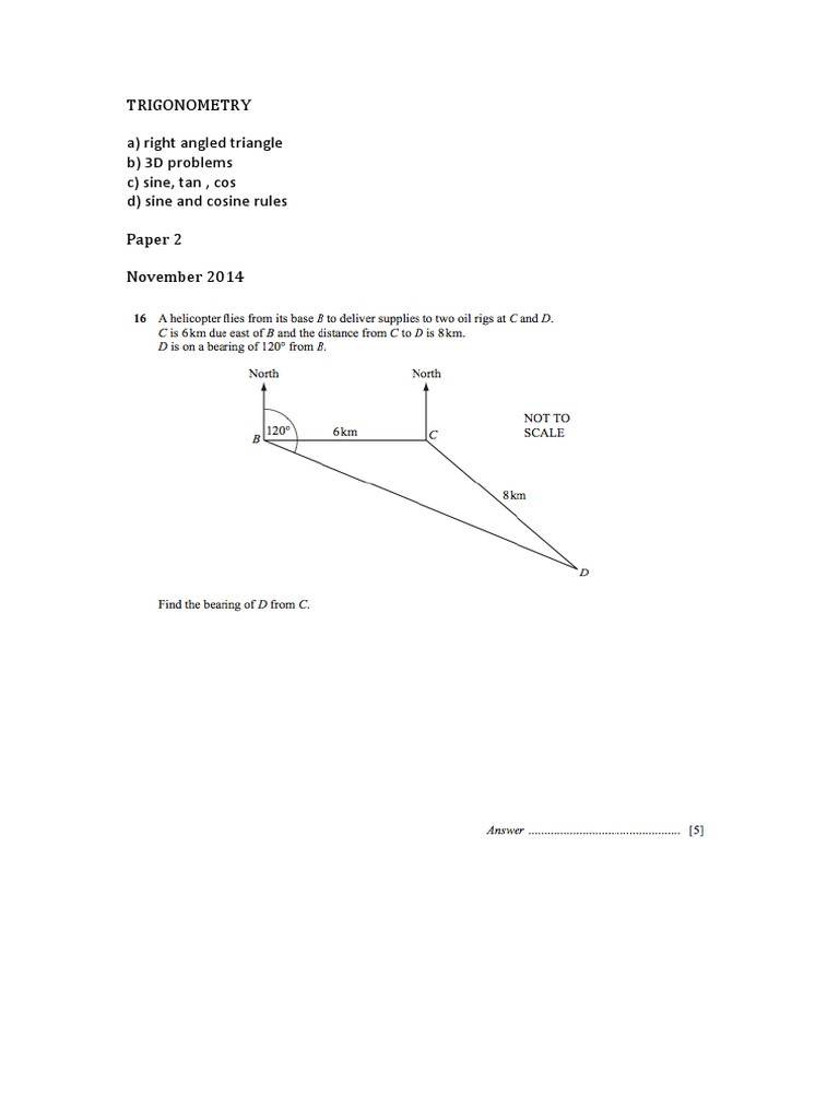 Trigonometry Paper 2 4 | PDF | Home & Garden