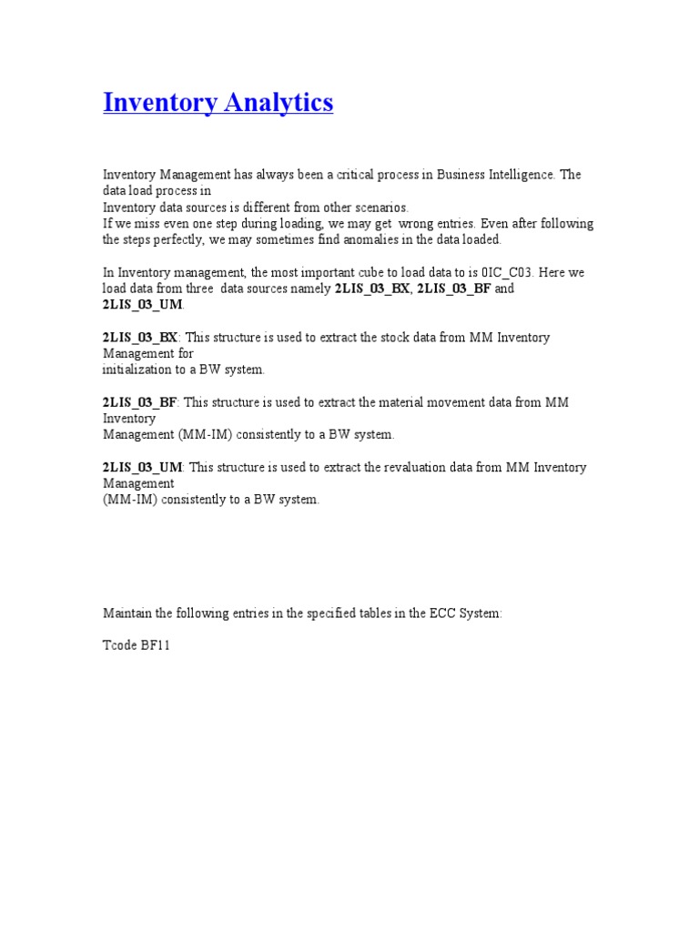 Inventory Analytics | PDF | Information Retrieval | Software