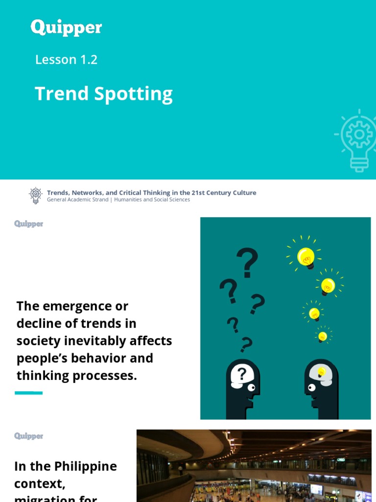 TNT 12 Q1 0102 PS Trend Spotting | PDF | Thought | Critical Thinking