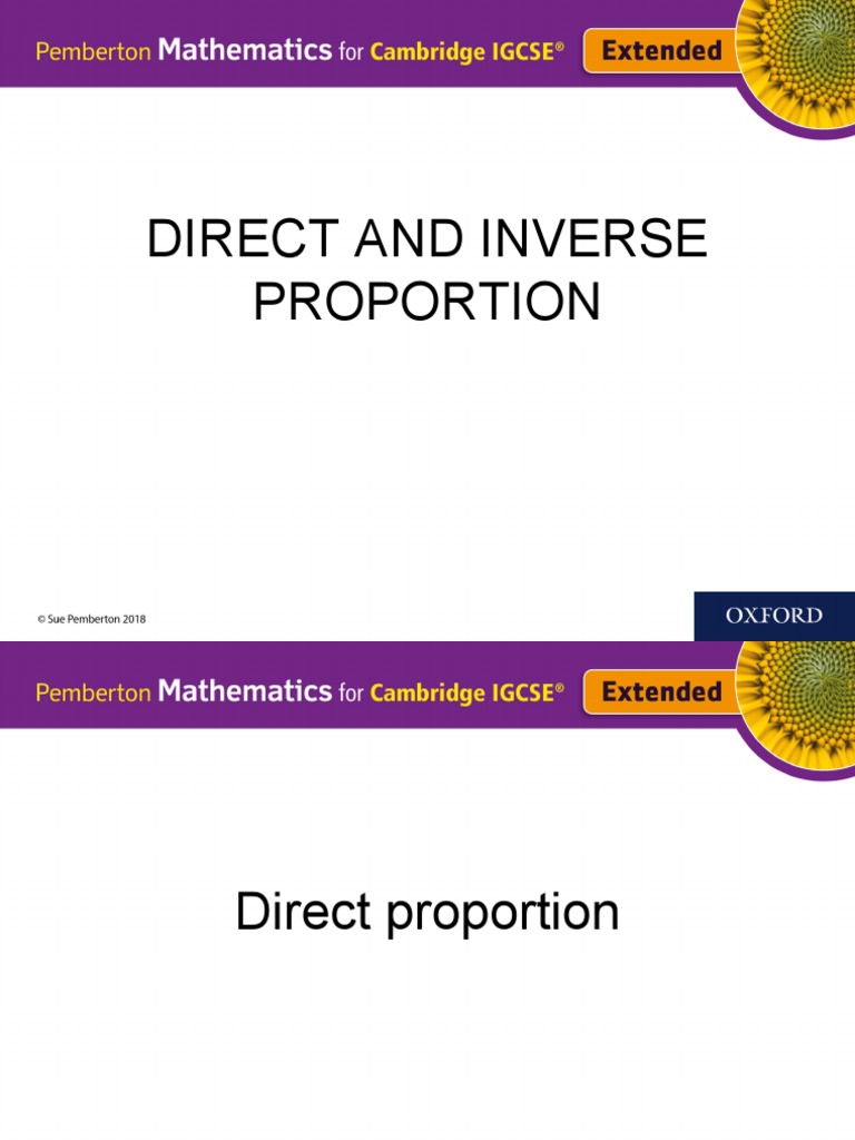 Direct and Inverse Proportion Explained | PDF | Cakes | Foods