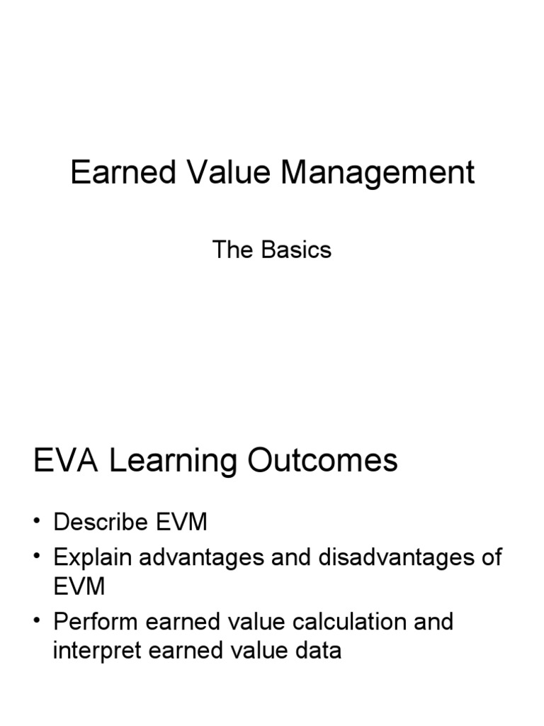 Earned Value Management - The Basics | PDF | Leadership | Business