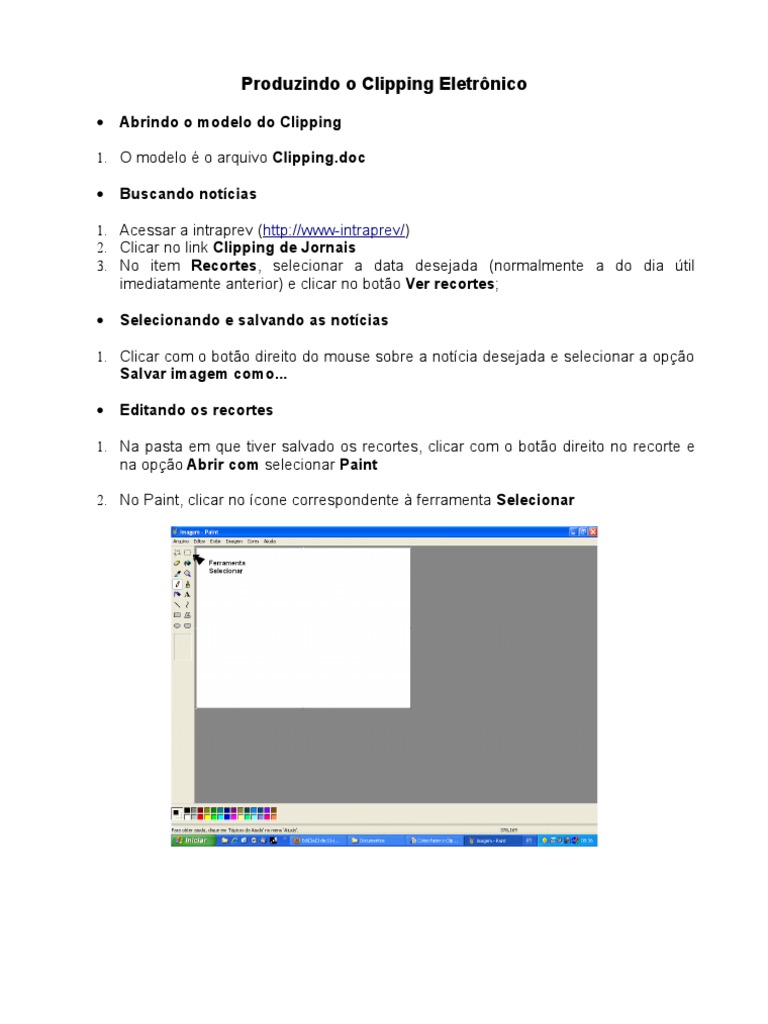 Como Fazer o Clipping Eletronico | PDF