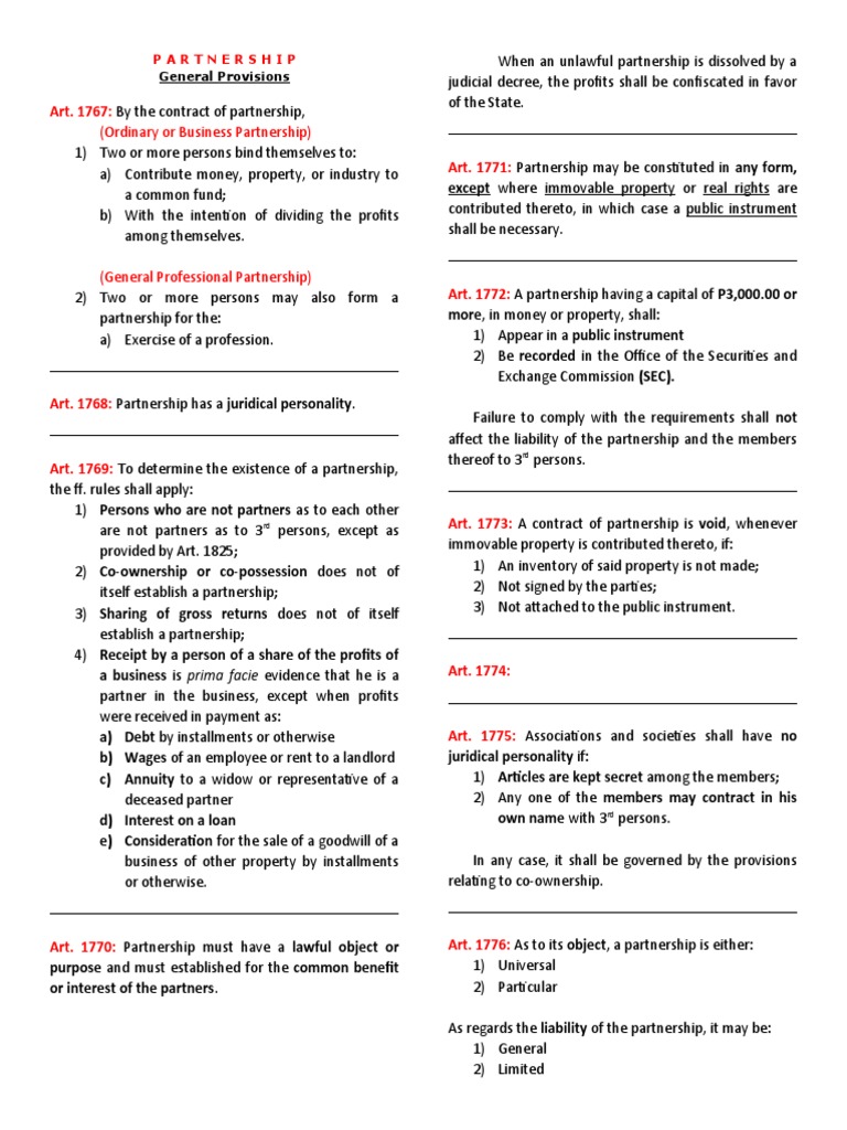 Chapter 1 | PDF | Partnership | Property