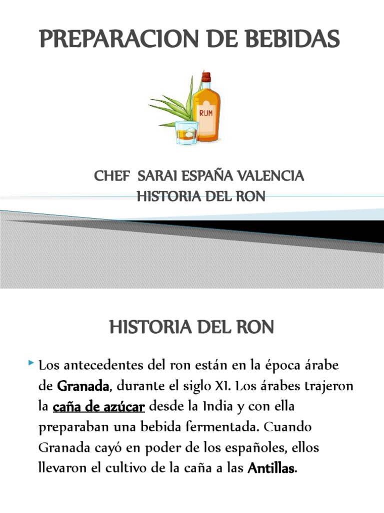 Teoria Sobre El Ron Semana 3 | PDF | Ron | Bebidas alcohólicas