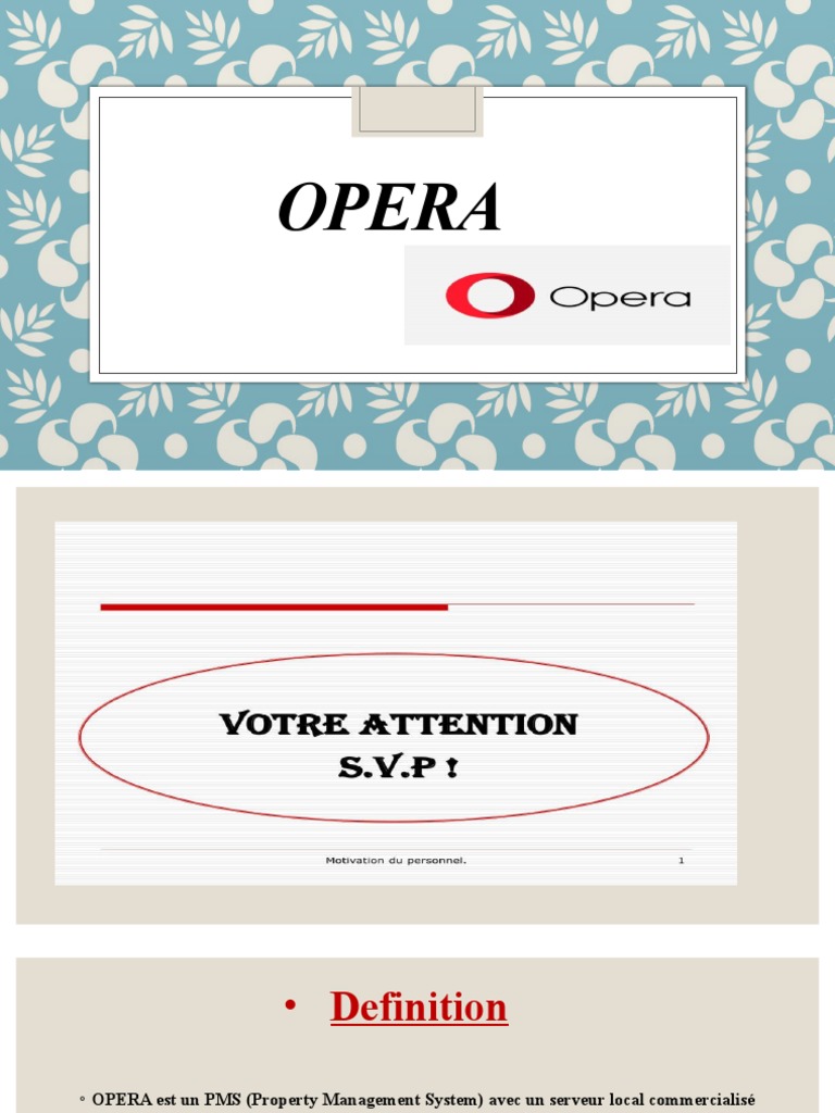 Opera | PDF | Gestion de la relation client | Business