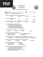 Diagnostic Test Science 5 | PDF | Estuary | Weather