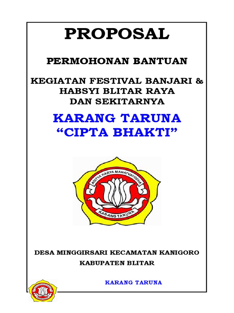 Permohonan Bantuan Festival Banjari Blitar | PDF | Ilmu Sosial ...