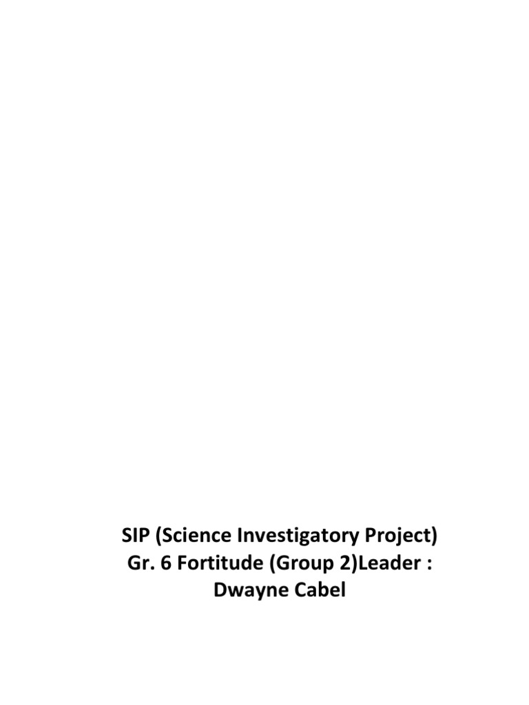 SIP (Science Investigatory Project) | PDF | Chemical Substances | Materials