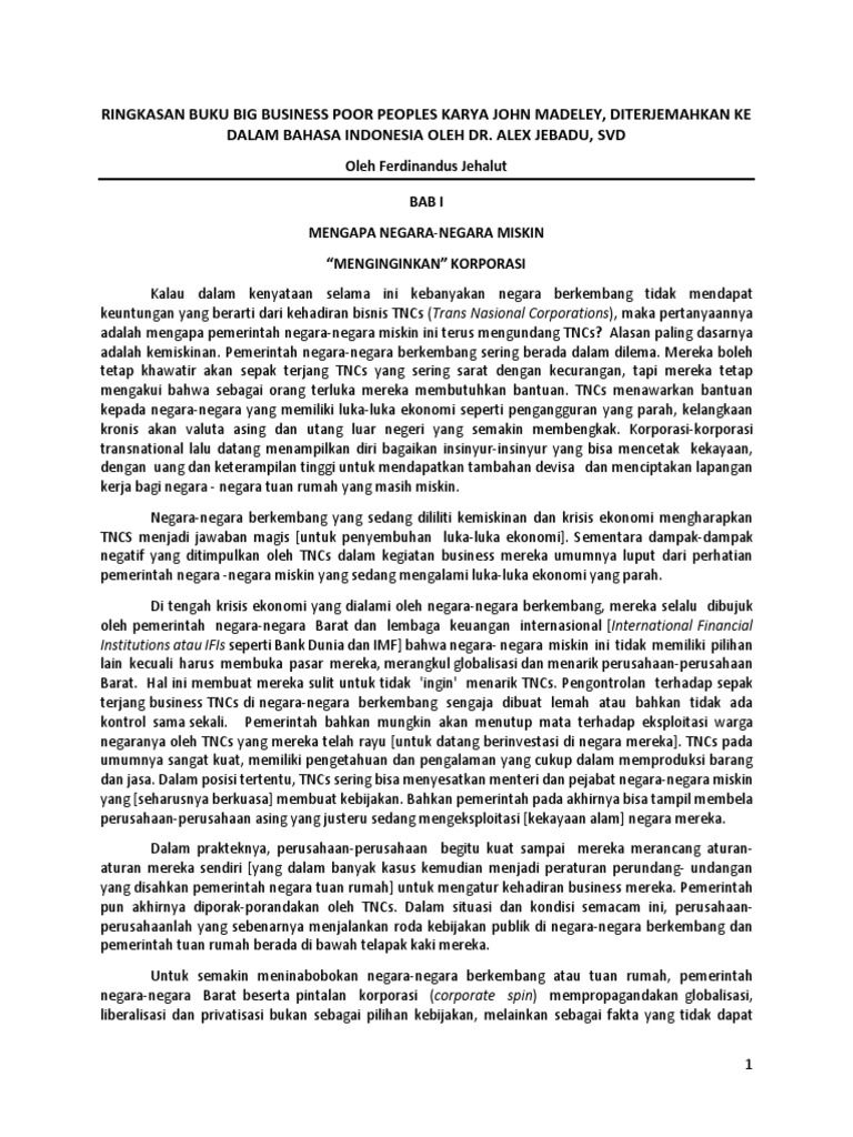 Ringkasan Buku John Madeley | PDF