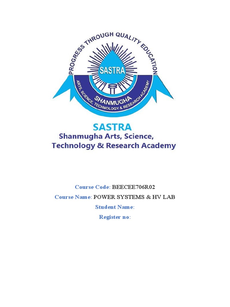 Ps And Hv Lab Jai Pdf Insulator Electricity Transformer