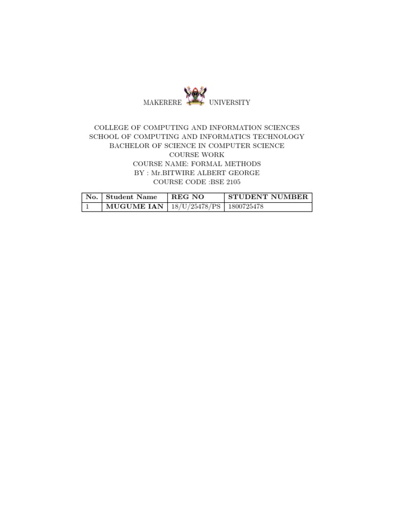 Formal Methods Coursework | PDF | Database Schema | Weather Forecasting