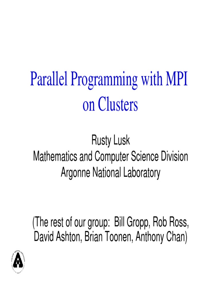 W020100308601033537225 - Unknown | PDF | Message Passing Interface | Computer Cluster