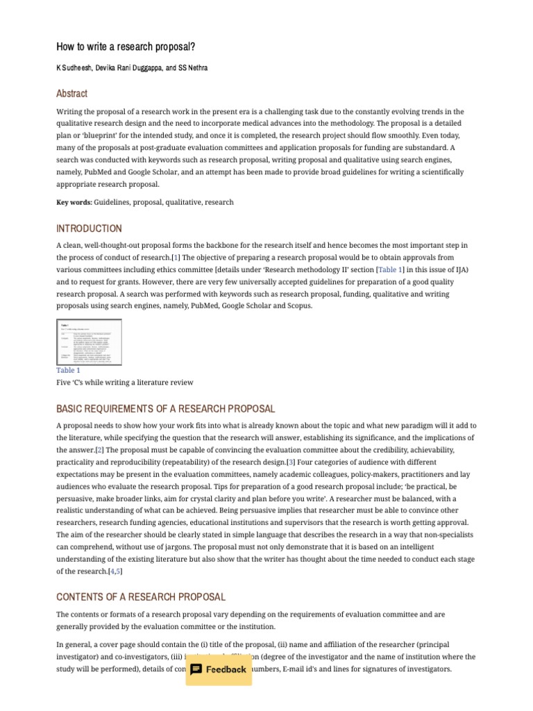 How To Write A Research Proposal | PDF | Sampling (Statistics ...