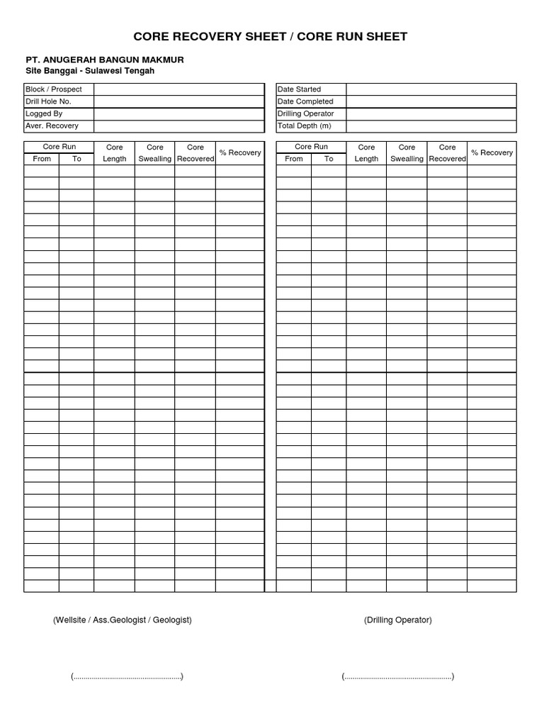 Form Core Run | PDF