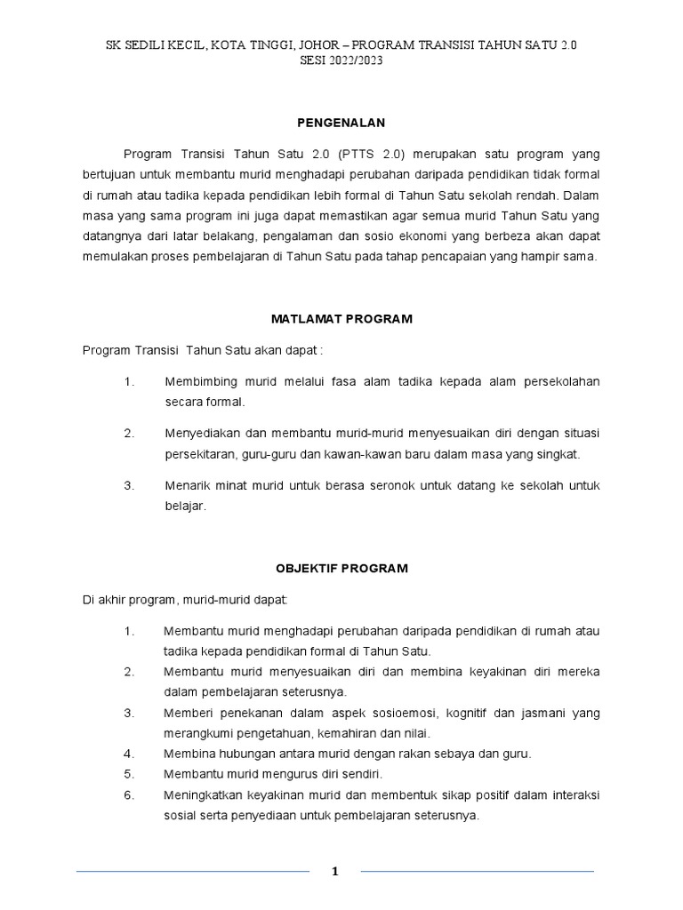Kertas Kerja Transisi | PDF