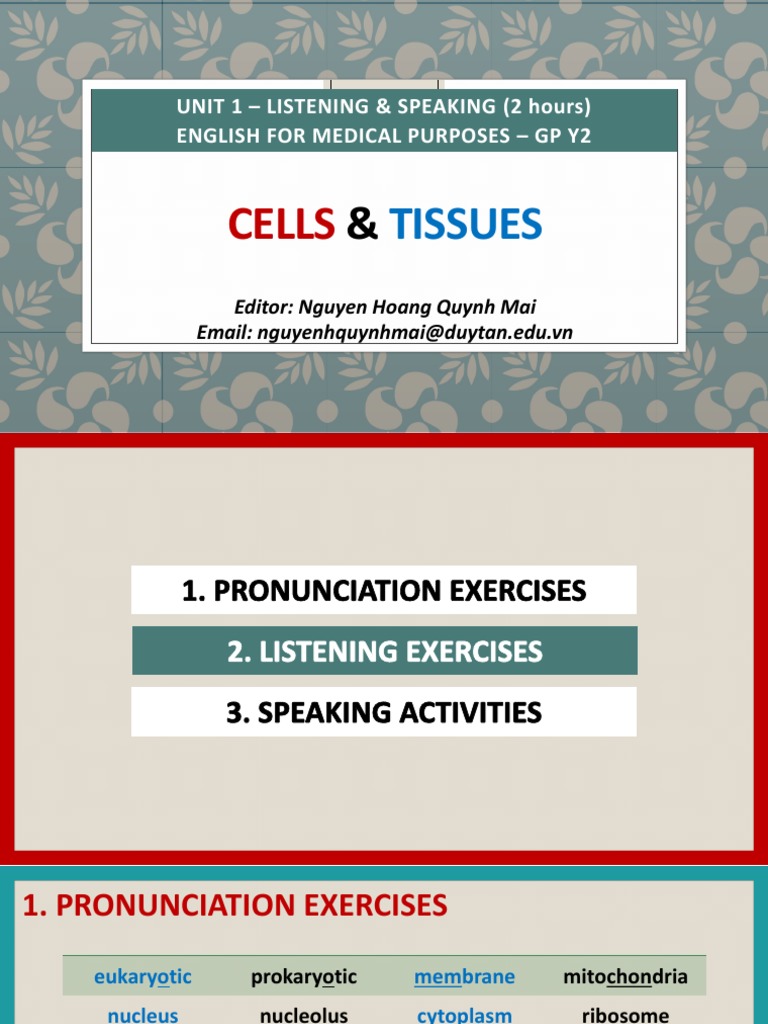 135 2022F U1 Cells&Tissues LIS | PDF | Cell (Biology) | Tissue (Biology)