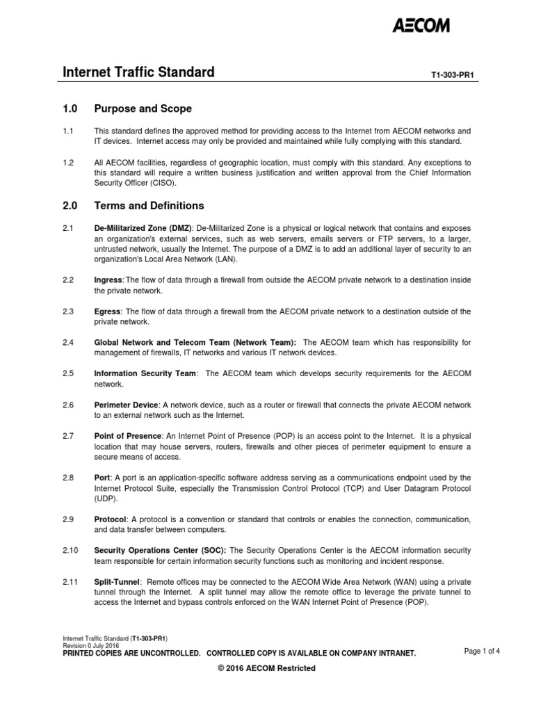 Internet Traffic Standard | PDF | Computer Network | Port (Computer ...