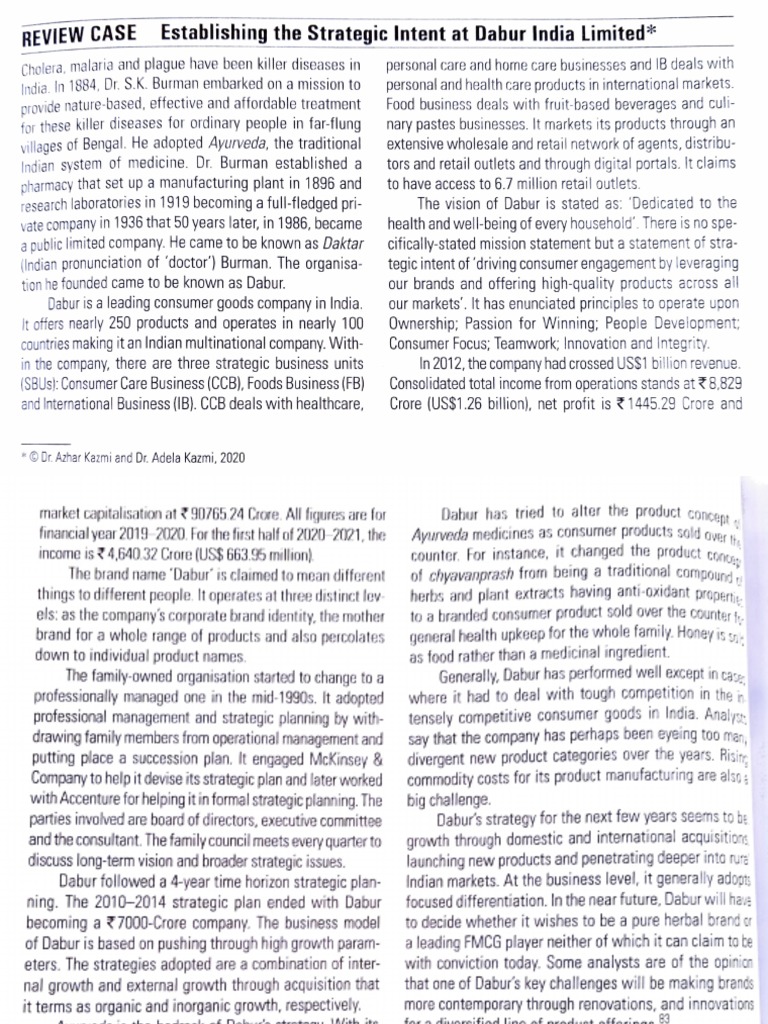 Dabar India LTD Case | PDF | Ayurveda | Brand