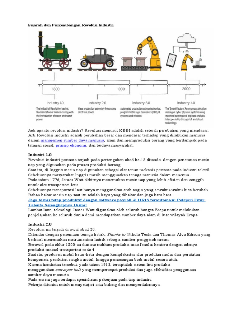 Revolusi Industri: Sejarah & Dampak | PDF