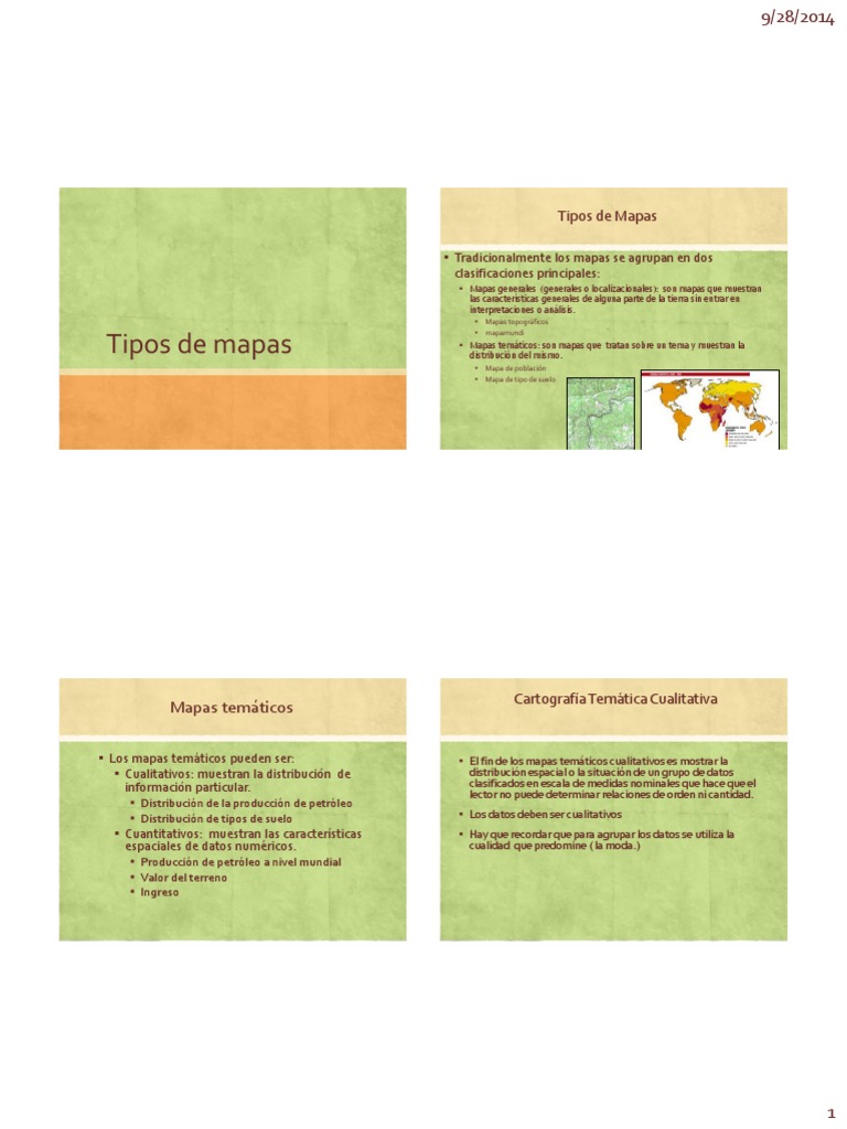 Guía de Mapas: Tipos y Usos | PDF | Mapa | Cartografía