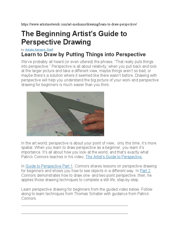 Perpective and Line | PDF | Perspective (Graphical) | Horizon