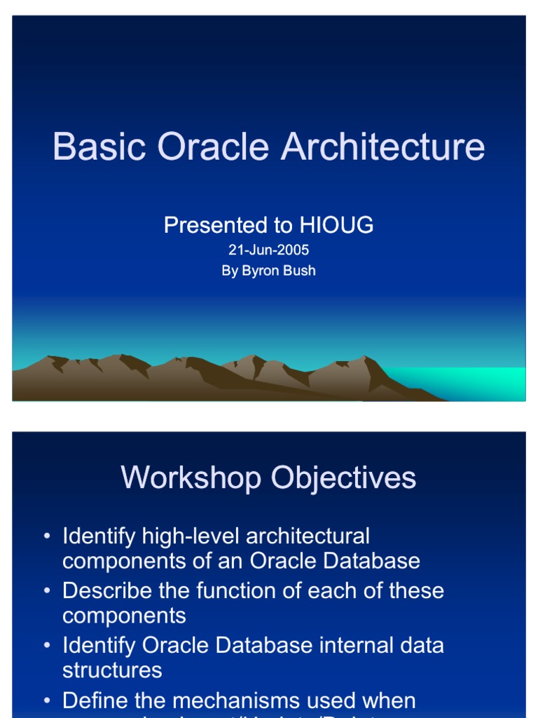 Basic Oracle Architecture | PDF