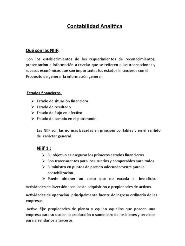 Ejemplo Niif | PDF | Contabilidad | normas internacionales de ...