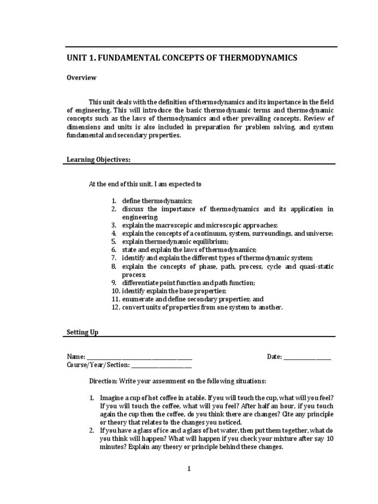 UNIT 1 Module ME213 | PDF | Temperature | Celsius