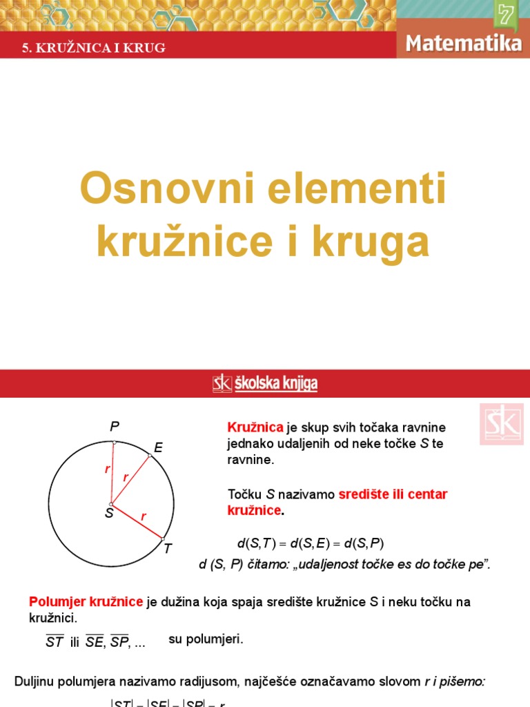 6 1 1 Osnovni Elementi Kruznice I Kruga | PDF